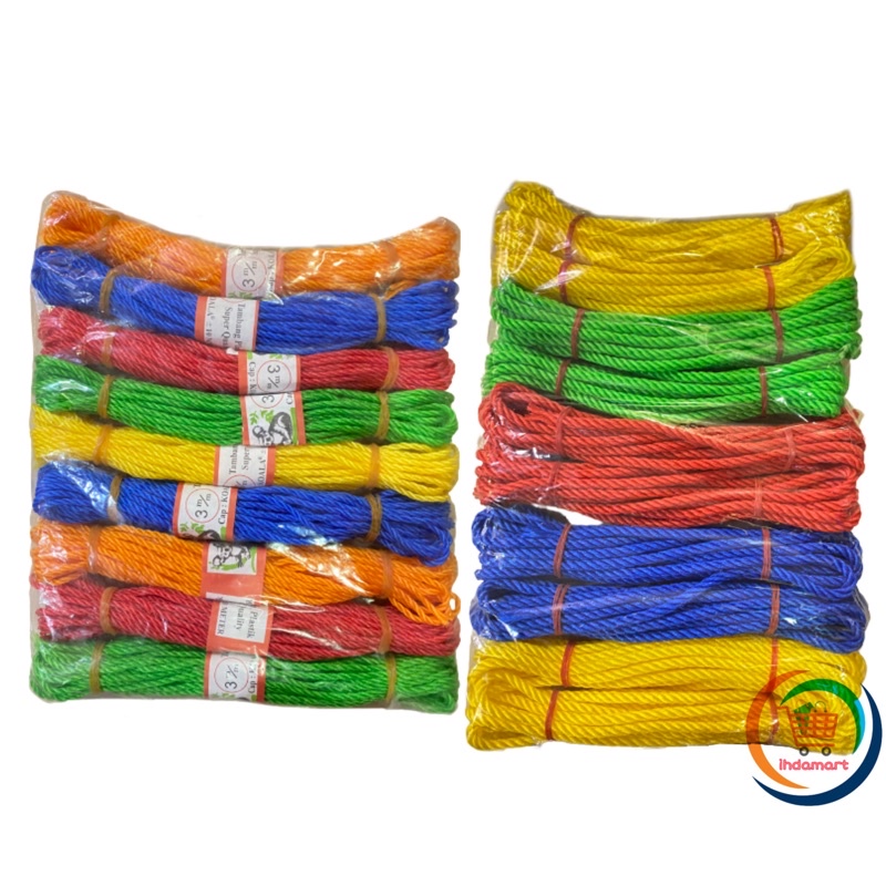 Jual Tali Tambang Plastik 3mm / 5mm Panjang 10 meter | Shopee Indonesia