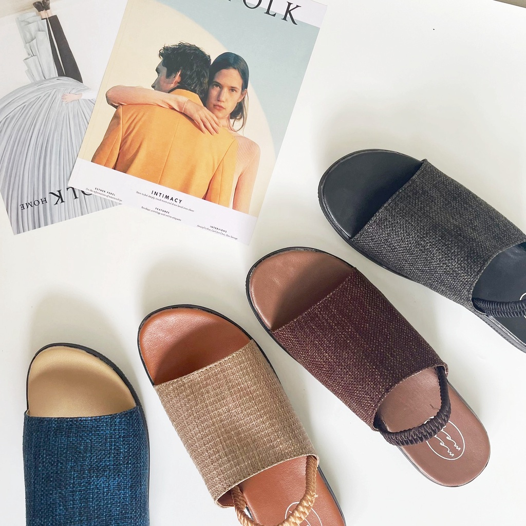 Jual TGS - SANDAL FLIP FLOP WANITA SLOP MOTIF kain mitip MURAH MERIAH ...