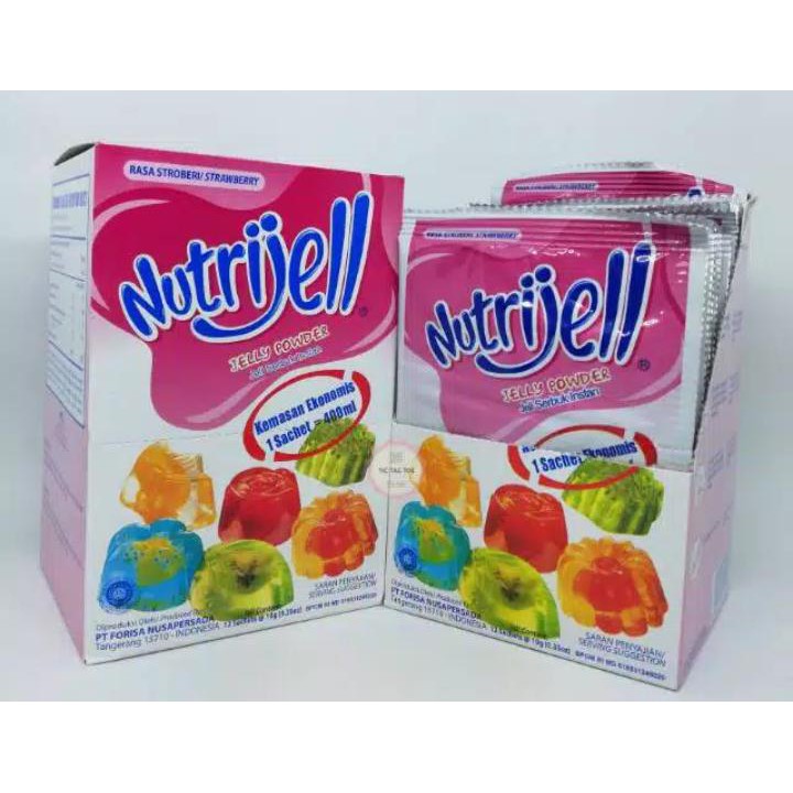 Jual Aneka Snack Nutrijell Rasa Stroberi ( Strawberry ) 10 gram / Agar ...