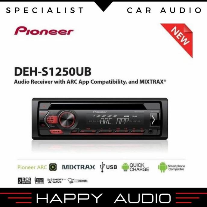 Jual Head Unit Single Din Pioneer Deh-S1250Ub Tape Mobil Original | Shopee Indonesia