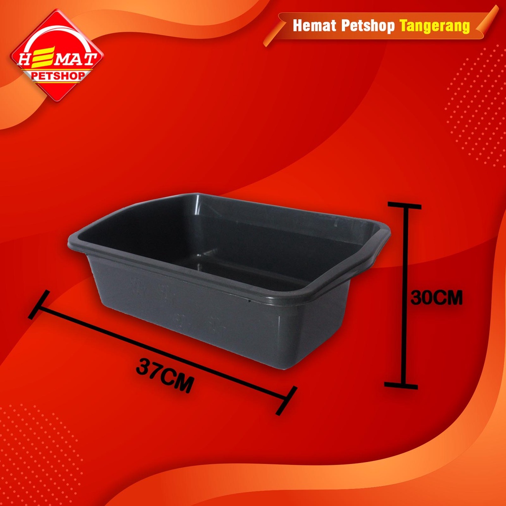 Jual Bak Pasir Abu Abu Kucing Kotak Pasir Wadah Pup Plastik 37x30 cm ...