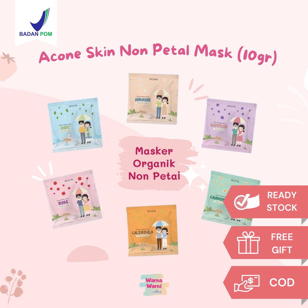 Jual Acone Organic Non Petal Face & Body Mask 10gr - Masker Wajah Acone ...