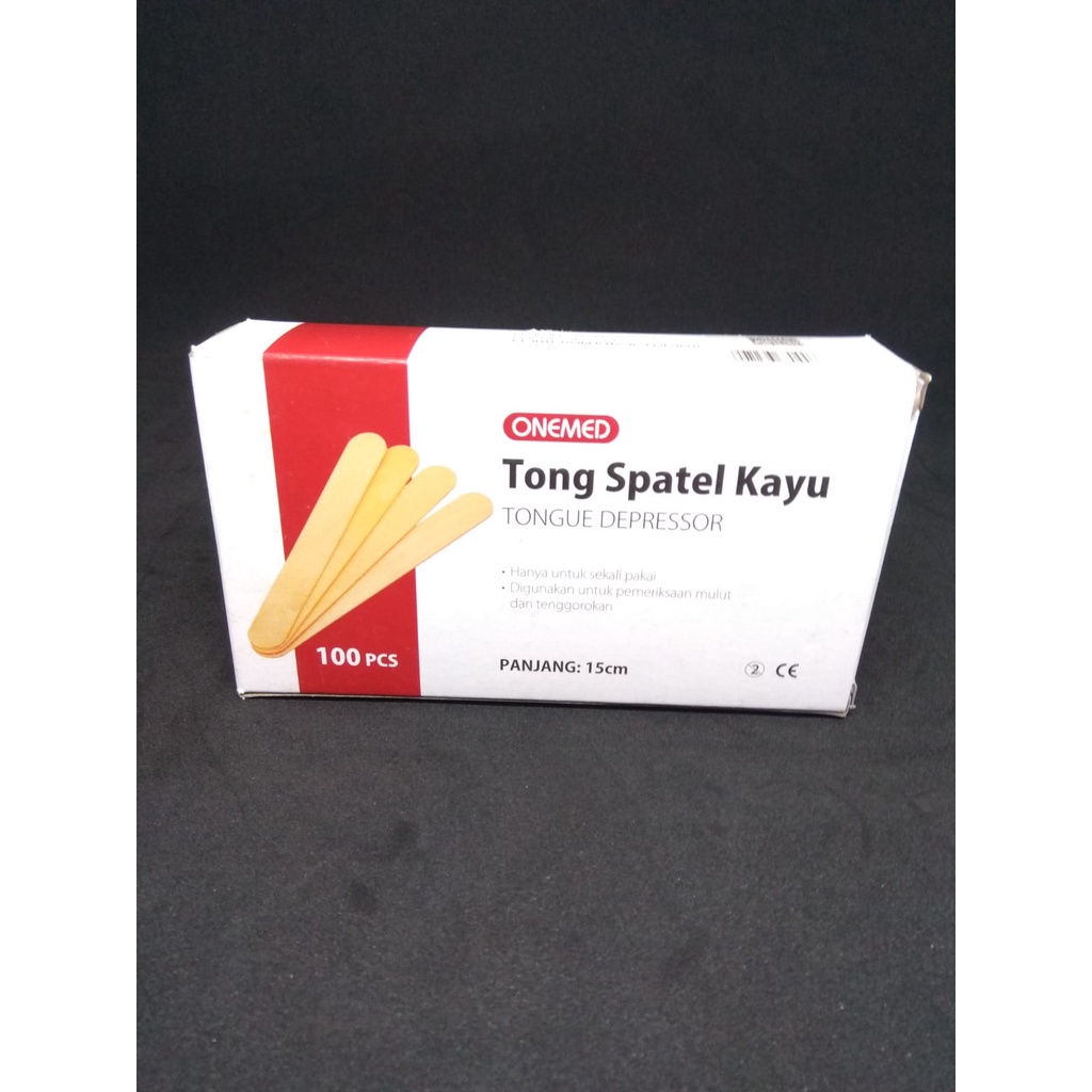 Jual Tong Spatel Kayu / Tongue Spatula Onemed Isi 100 Pcs | Shopee ...