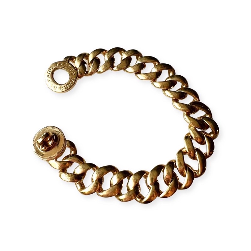 Jual Marc Jacobs Gold Chain Link Bracelet Preloved | Shopee Indonesia