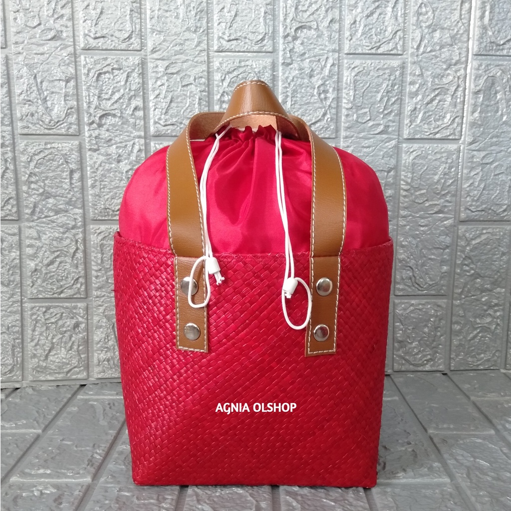Jual Tas Hampers Ukuran 20cm x 20cm x 20cm Kotak Parcel Anyaman Pandan ...