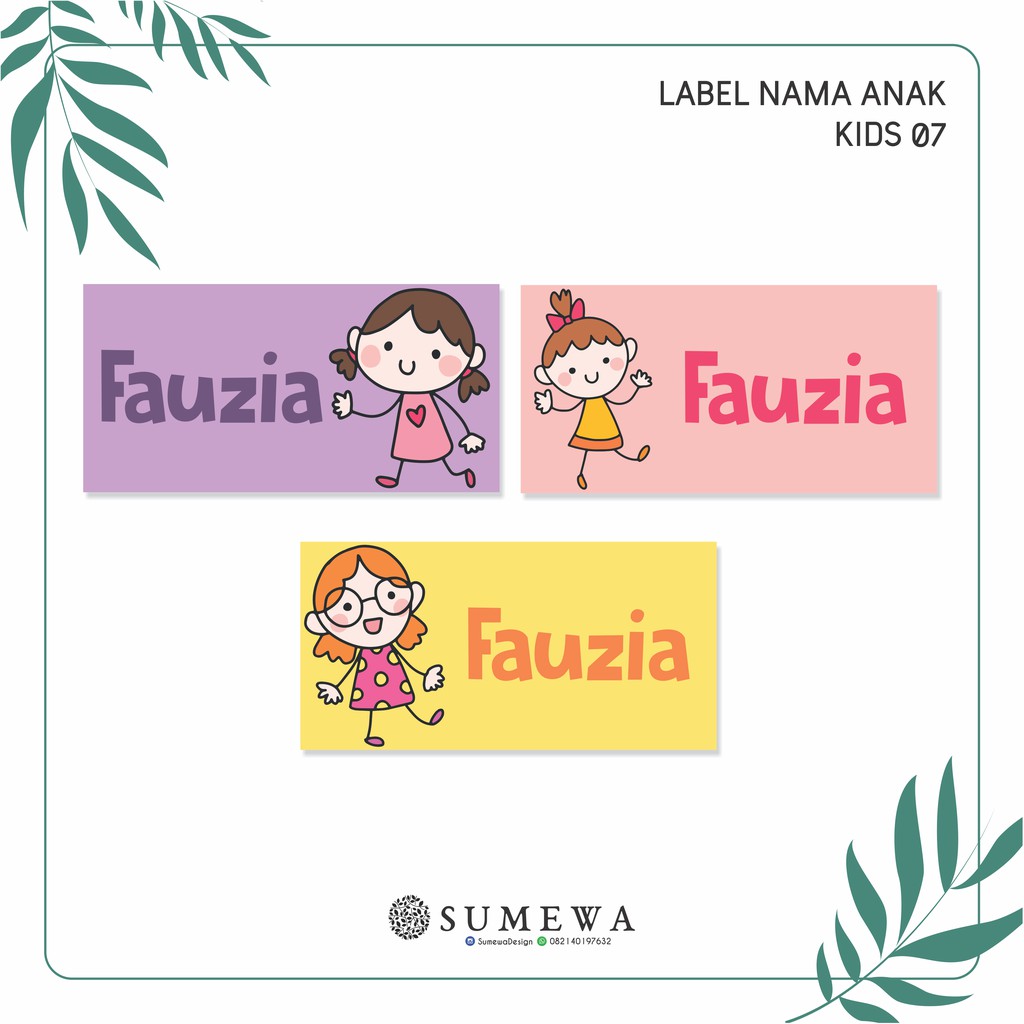 Jual Sticker Label Nama Anak (1 Set isi 75) - Kids 07 | Shopee Indonesia