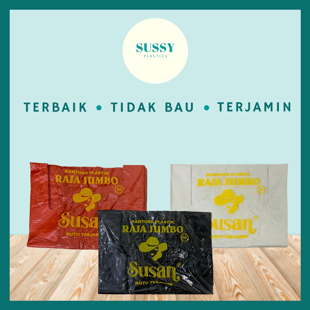 Jual KANTONG PLASTIK KRESEK HD RAJA JUMBO UK 50 SUSAN 800 GRAM MERAH ...