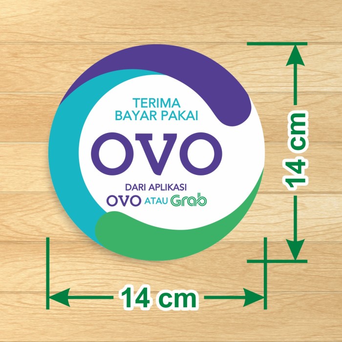 Jual Stiker Label Ovo Sticker Bundar Pembayaran Digital Non Tunai ...
