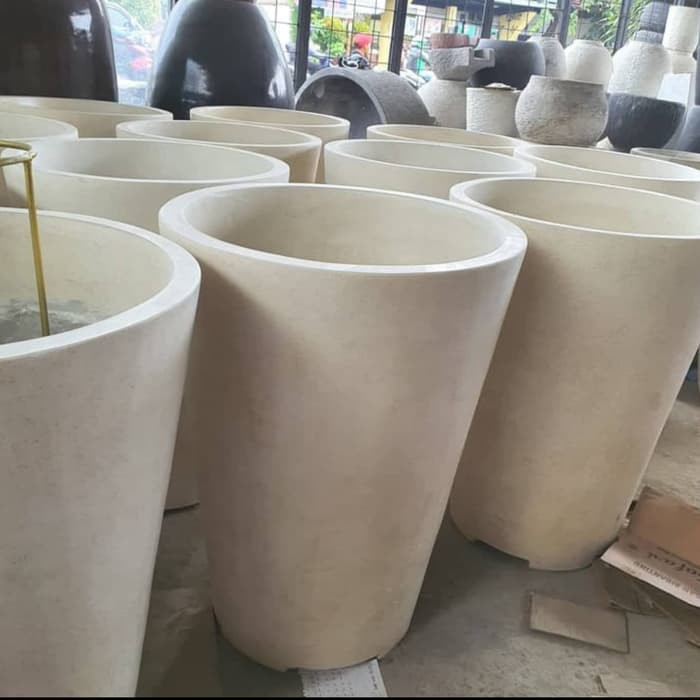 Jual Pot Tanaman Terazzo Tipe Gelas Tinggi 80cm | Shopee Indonesia