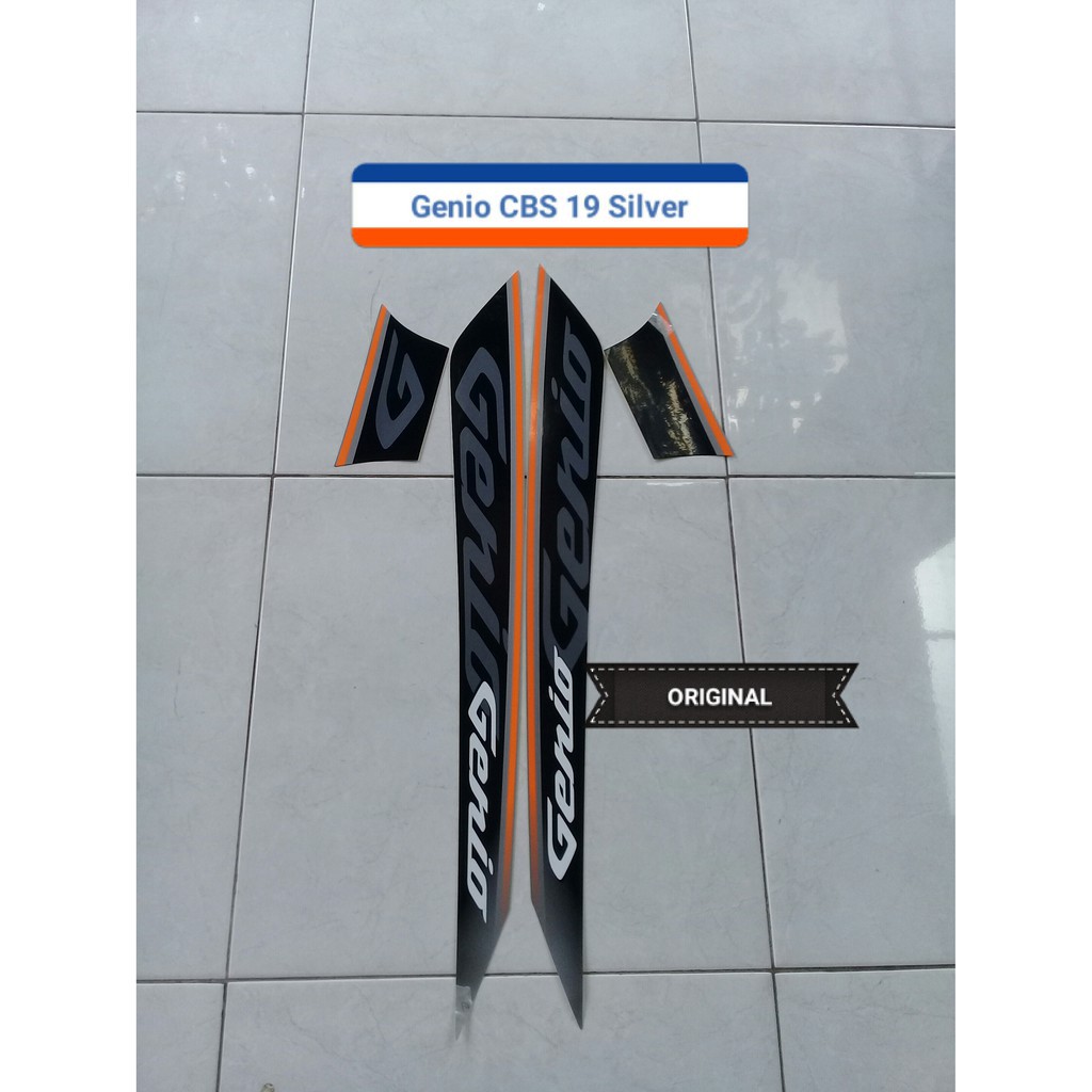 Jual Sticker Striping Lis Motor Honda Geno CBS 2019 Silver Original ...