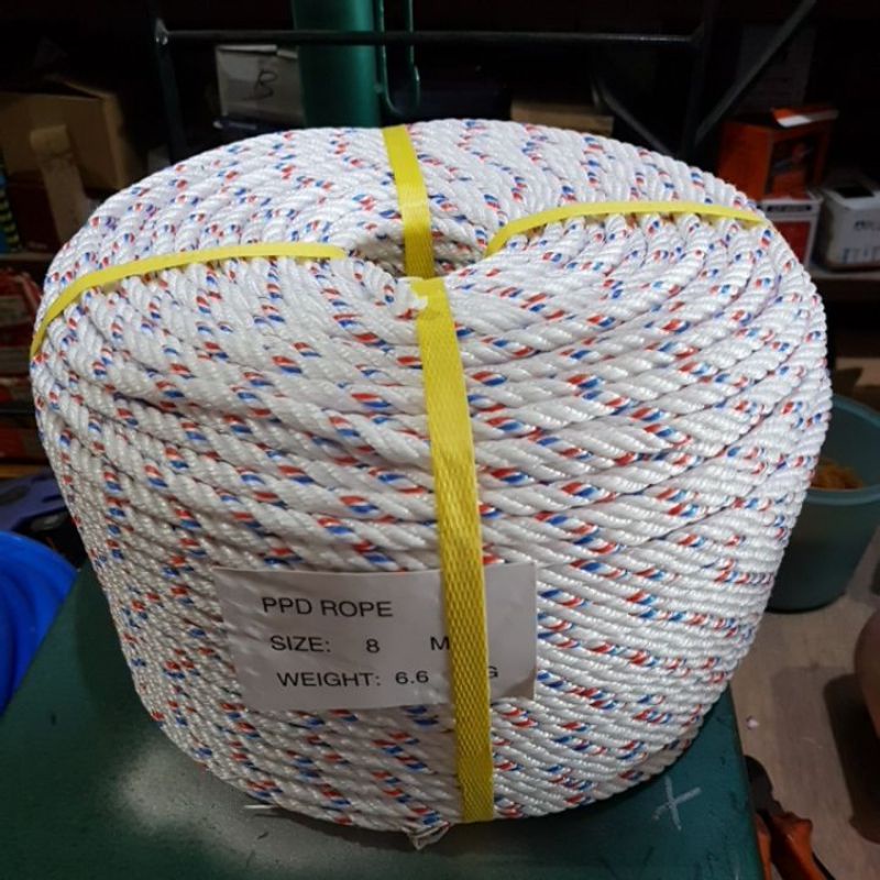 Jual 1 ROL TALI KAPAL NILON NYLON PUTIH 8MM | Shopee Indonesia
