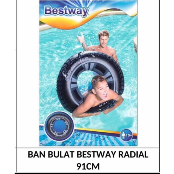 Jual pelampung berenang ban bulat bestway radial hitam 91cm | Shopee ...