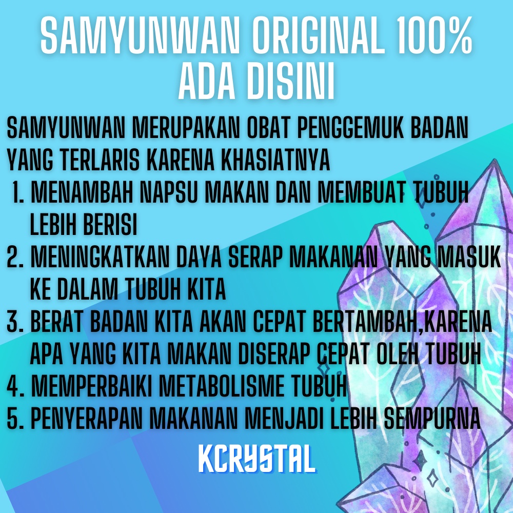 Jual Samyunwan samyun wan Original Obat Pil Gemuk Penambah Berat Badan ...