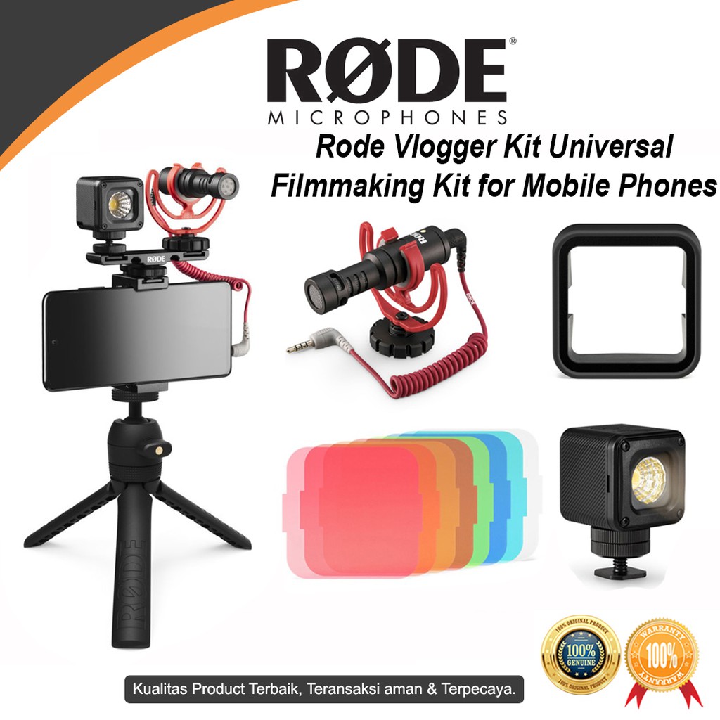 Jual RODE Vlogger Kit Universal Filmmaking Kit for Mobile Phones 3.5mm ...