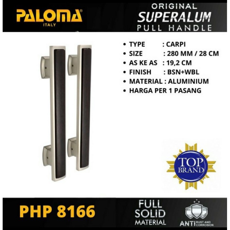 Jual Handle Pintu PALOMA PHP 8166 CARPI 280MM Tarikan Pintu Dobel ...