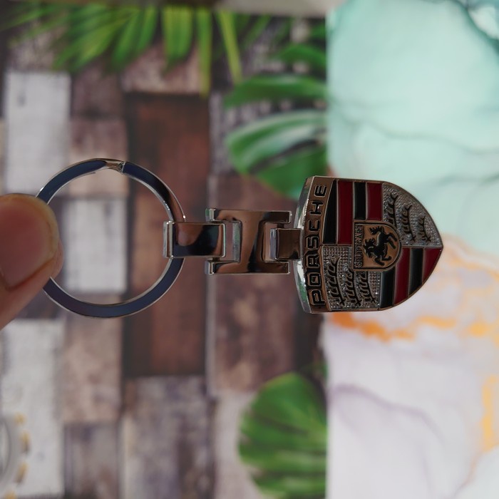 Jual Gantungan Kunci Mobil Logo Porsche Keychain Porsche Grade A ...
