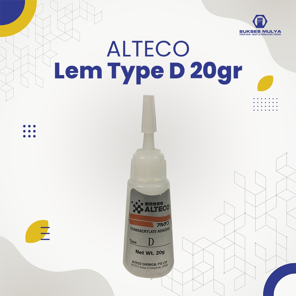 Jual ALTECO Lem 20gr Type D JAPAN Lem Mika Stok Baru | Shopee Indonesia