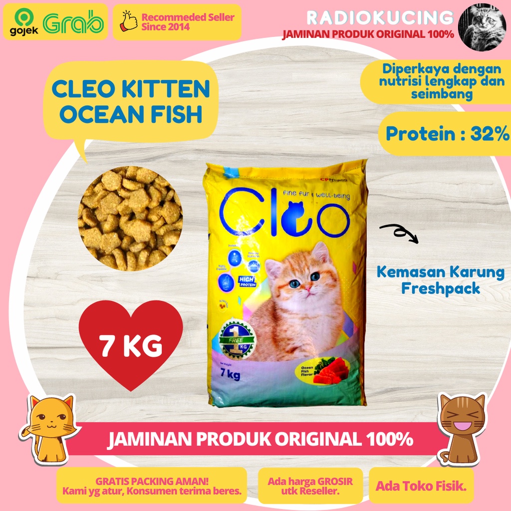 Jual Cleo Kitten Ocean Fish 7 Kg Makanan Kucing [ JUWIES RADIO KUCING ...