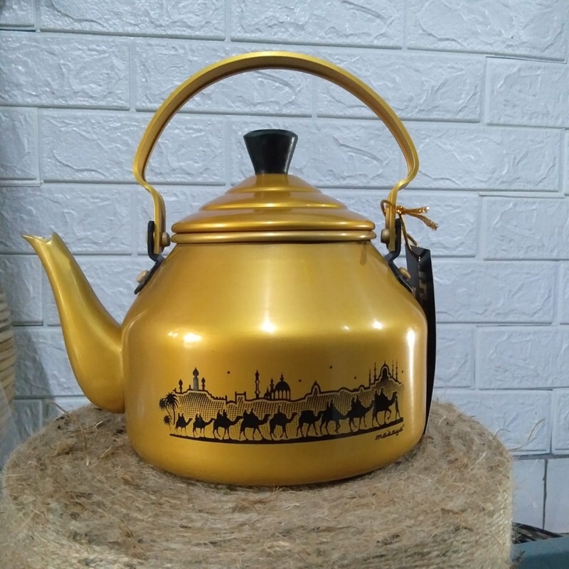 Jual Teko arab emas gold mazaya 1 liter | Shopee Indonesia