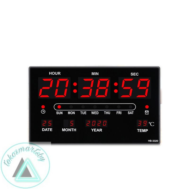 Jual Jam Digital Dinding Dan Meja LED Clock Merah/Hijau/Biru JH 3222 ...