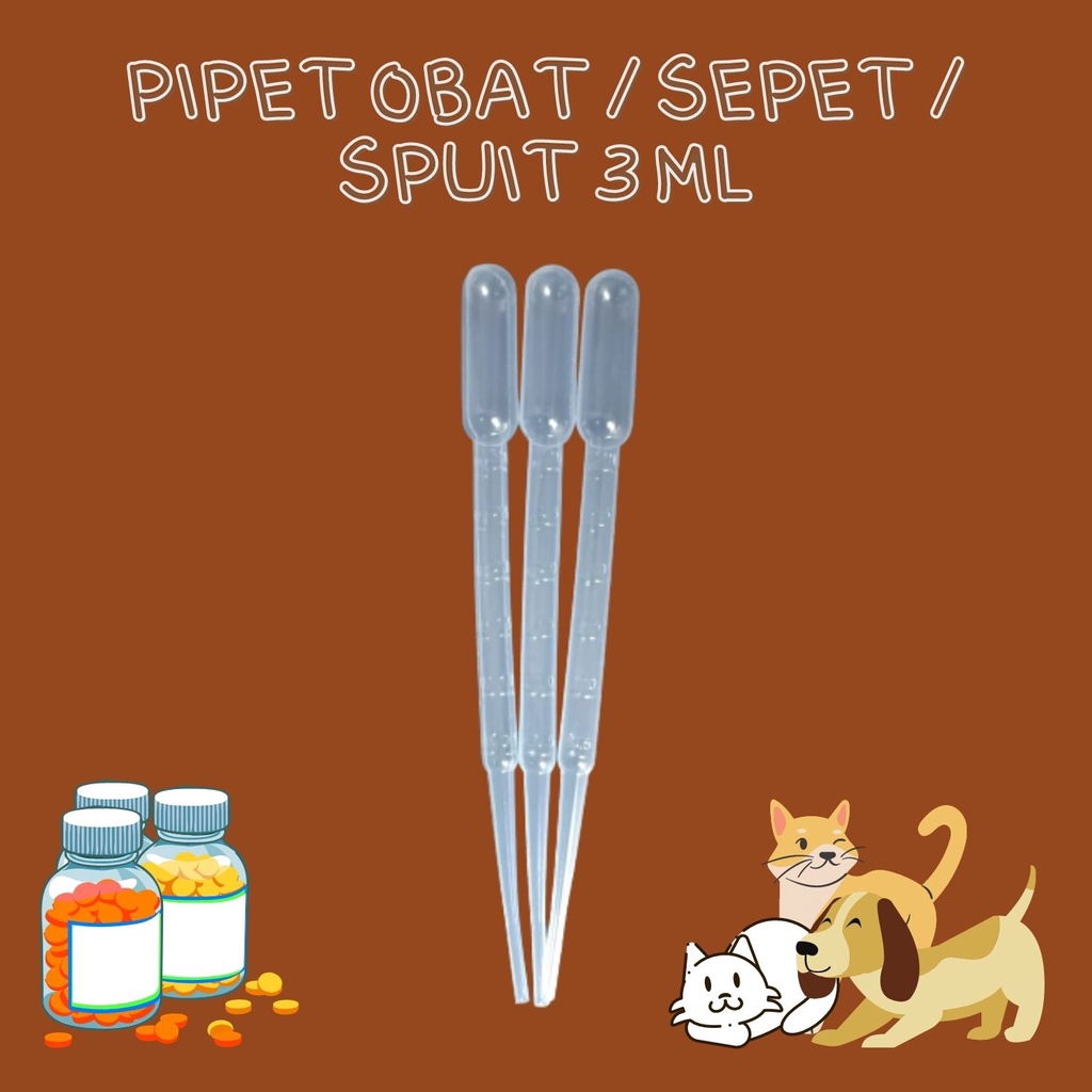 Jual Sepetan Obat 3 PCS - Spuit 3ml - Pipet Obat Kucing 3ml (isi 3 pcs ...