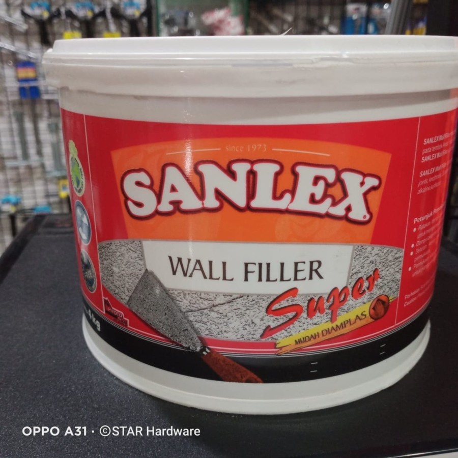 Jual Sanlex Plamir Tembok Wall Filler Galon 4 Kg | Shopee Indonesia