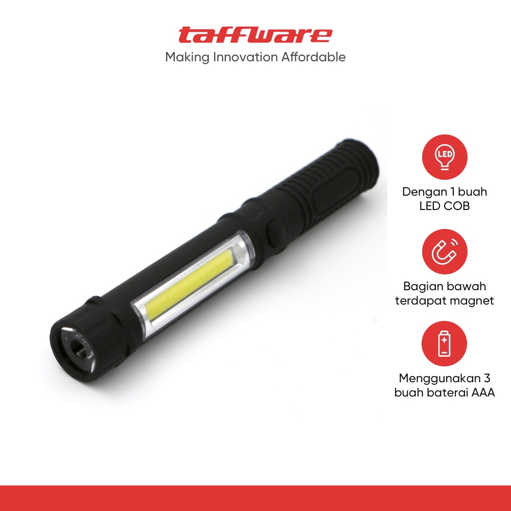 Jual TaffLED Senter LED Magnet COB 250 Lumens - BC12 | Shopee Indonesia