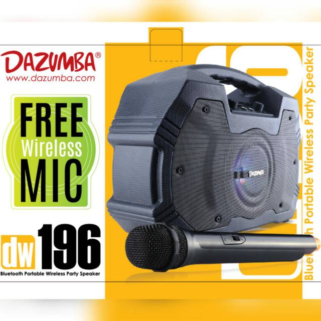 Jual Speaker Dazumba DW 196 karaoke portable mic wireless | Shopee ...