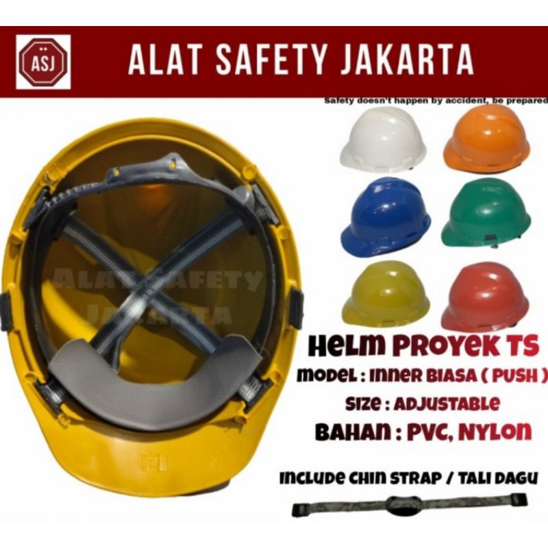 Jual Helm Proyek Safety TS (termasuk inner & tali dagu) | Shopee Indonesia