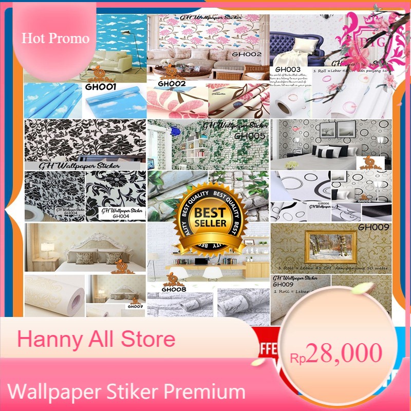 Jual HANNY ALL STORE BISA COD Wallpaper Dinding Motif Premium Dan ...