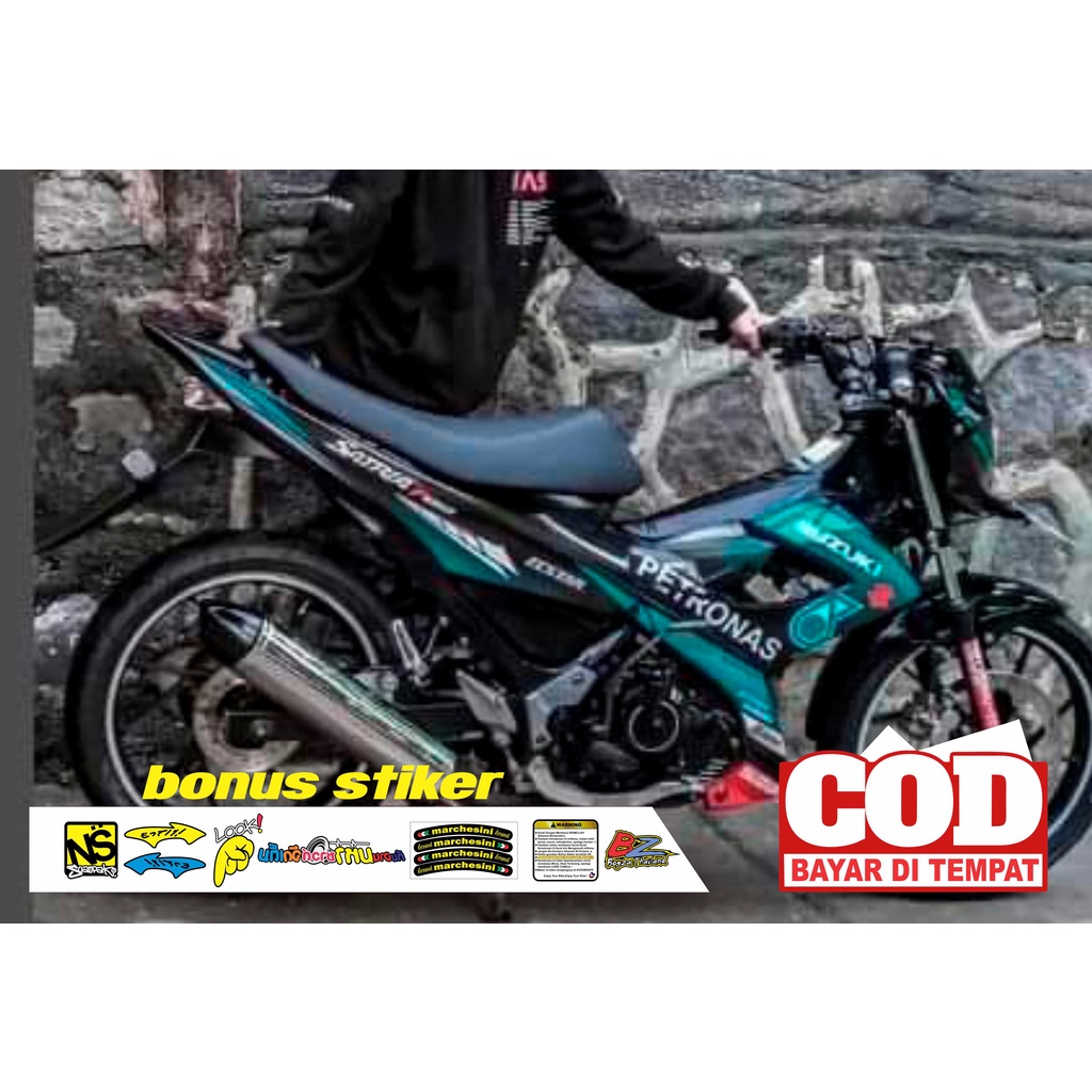 Jual DECAL SATRIA 150 FU DESAIN PETRONAS TERBARU , DECAL STIKER MOTOR ...