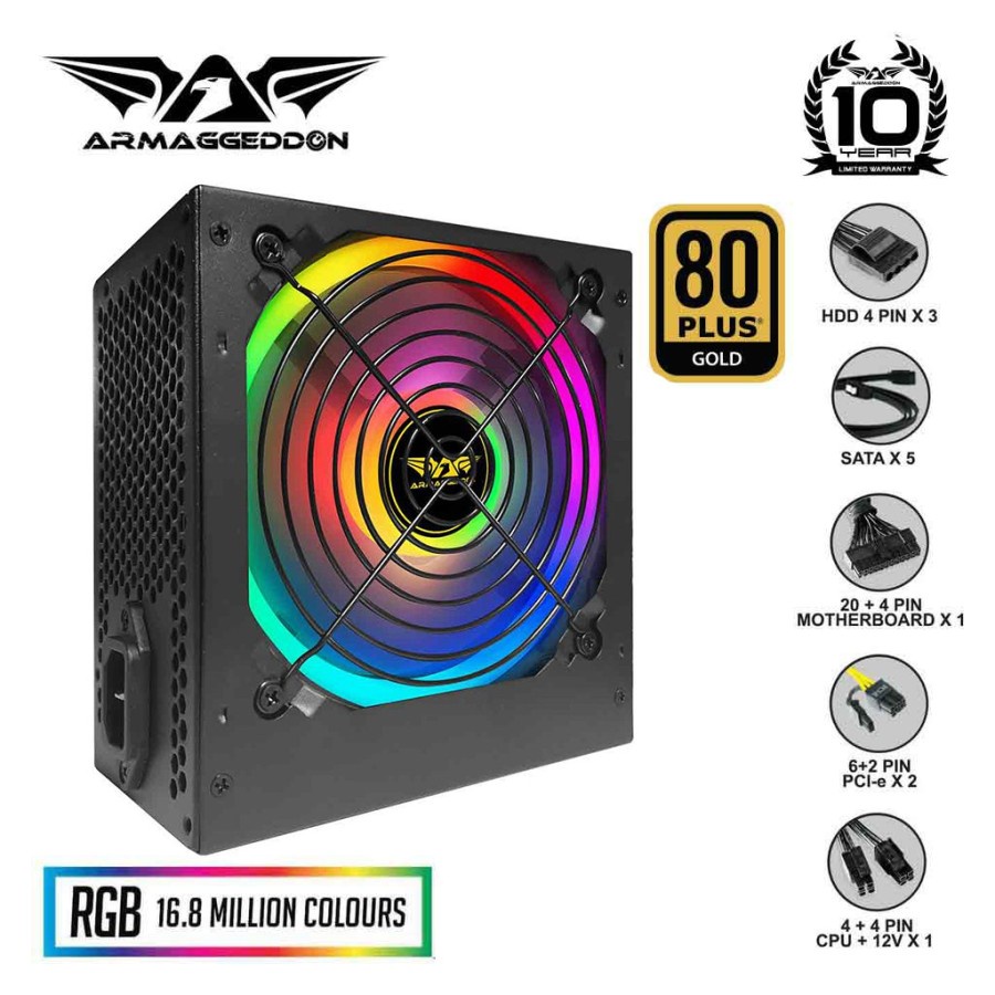 Jual Armaggeddon PSU Voltron Gold 600 RGB 80+ Gold 10Year Official Warranty | Shopee Indonesia