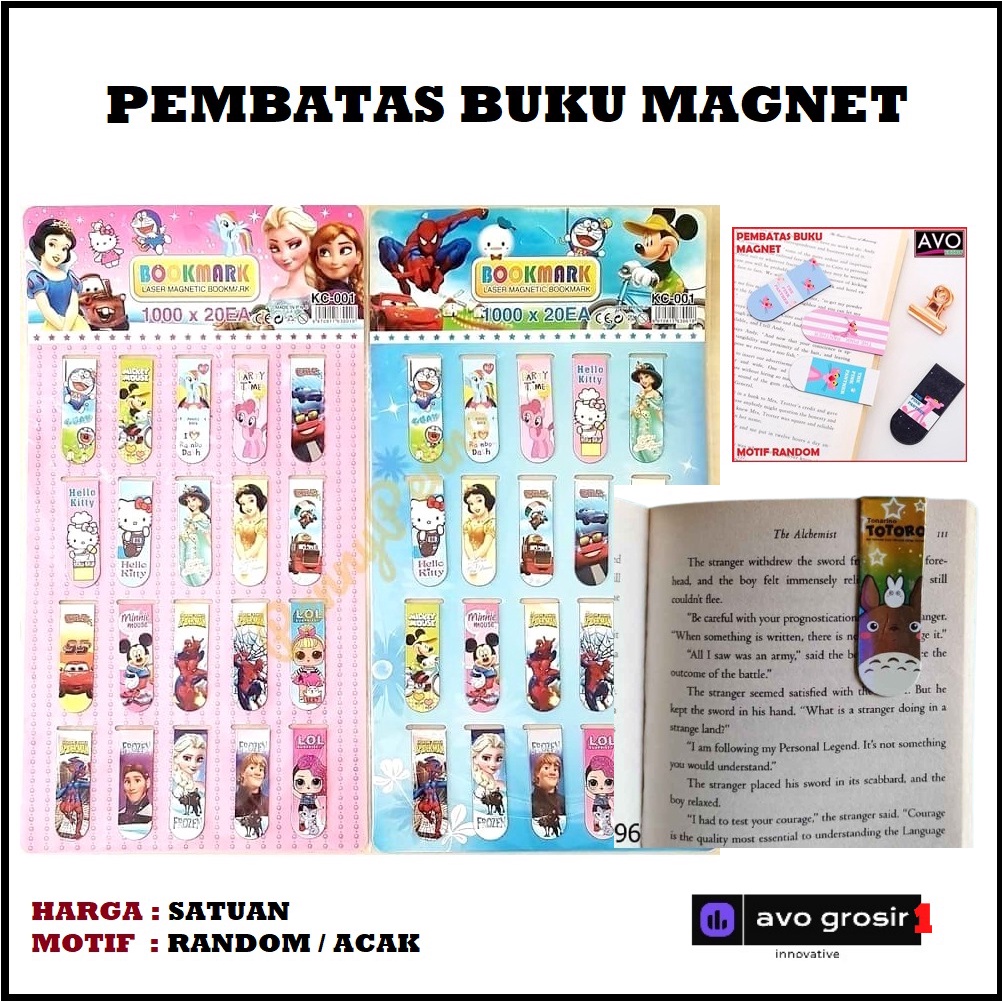 Jual Pembatas Buku Magnet / Post It Stick it / Bookmark Penanda Batas ...