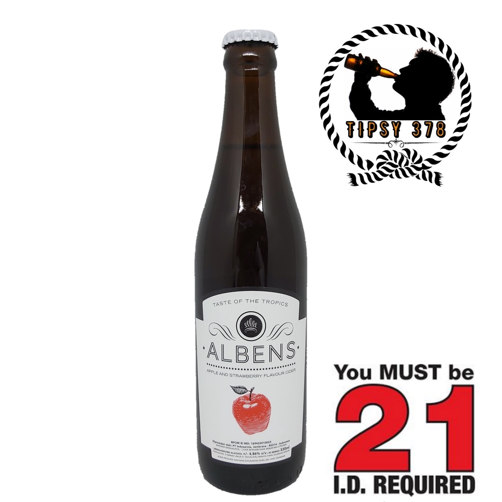 Jual Beer Albens Apple Cider Strawberry Flavour 330ml X 24 Btl (ONLY ...