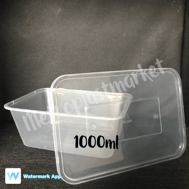 Jual Kotak plastik/wadah plastik/kotak transparant/thinwall 1000ml ...