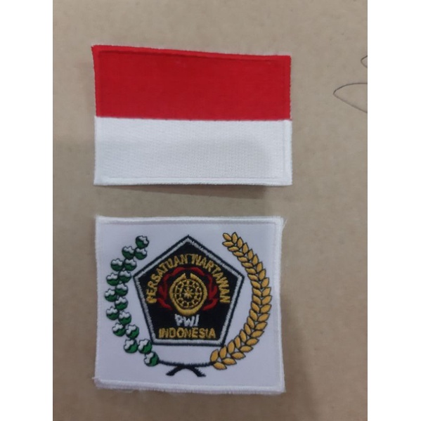 Jual logo bordiran wartawan dan merah putih | Shopee Indonesia