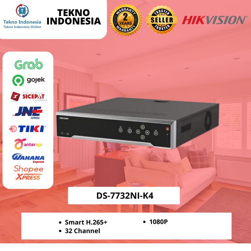 Jual HIKVISION DS-7732NI-K4 NVR 32CH 32 Channel CCTV 4K DS7732NI-K4 ...