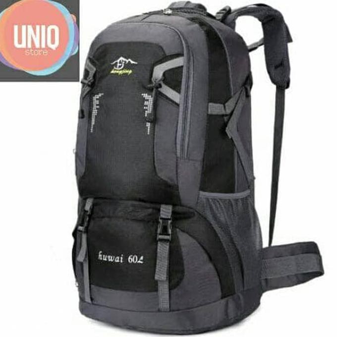 Jual Tas Gunung Dkk. Tas Ransel Gunung - Carrier - 60 Liter - Backpack Import - Traveling - Abu ...
