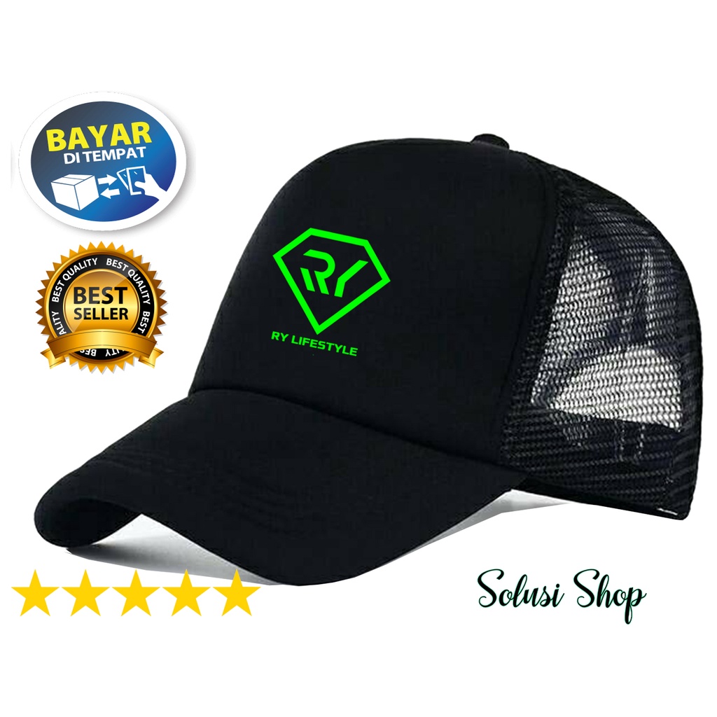 Jual Topi Trucker Jaring RYLifestyle Piramid Stabilo / Solusi Shop ...