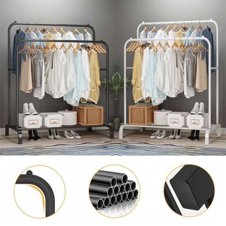 Jual SHENAR BIG DOUBLE STAND HANGER MULIG RAK GANTUNG BAJU GAWANGAN ...