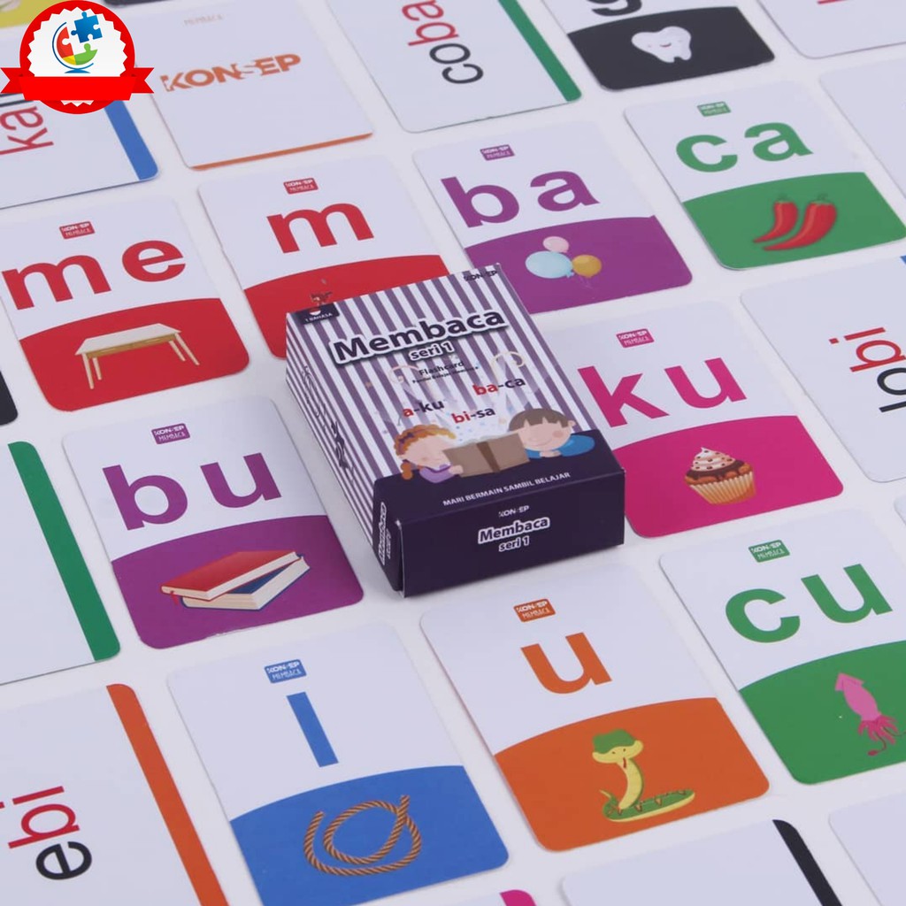 Jual Flashcard Membaca Seri 1 Konsep Flash Card Mainan Edukasi Belajar ...