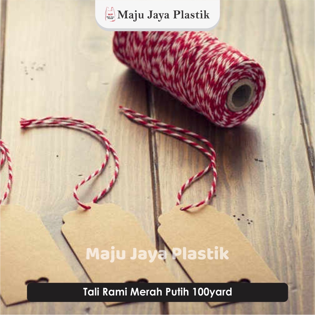 Jual 100Yard 1 Roll Tali Merah Benang 92meter Tali Rami Kotak Hampers ...