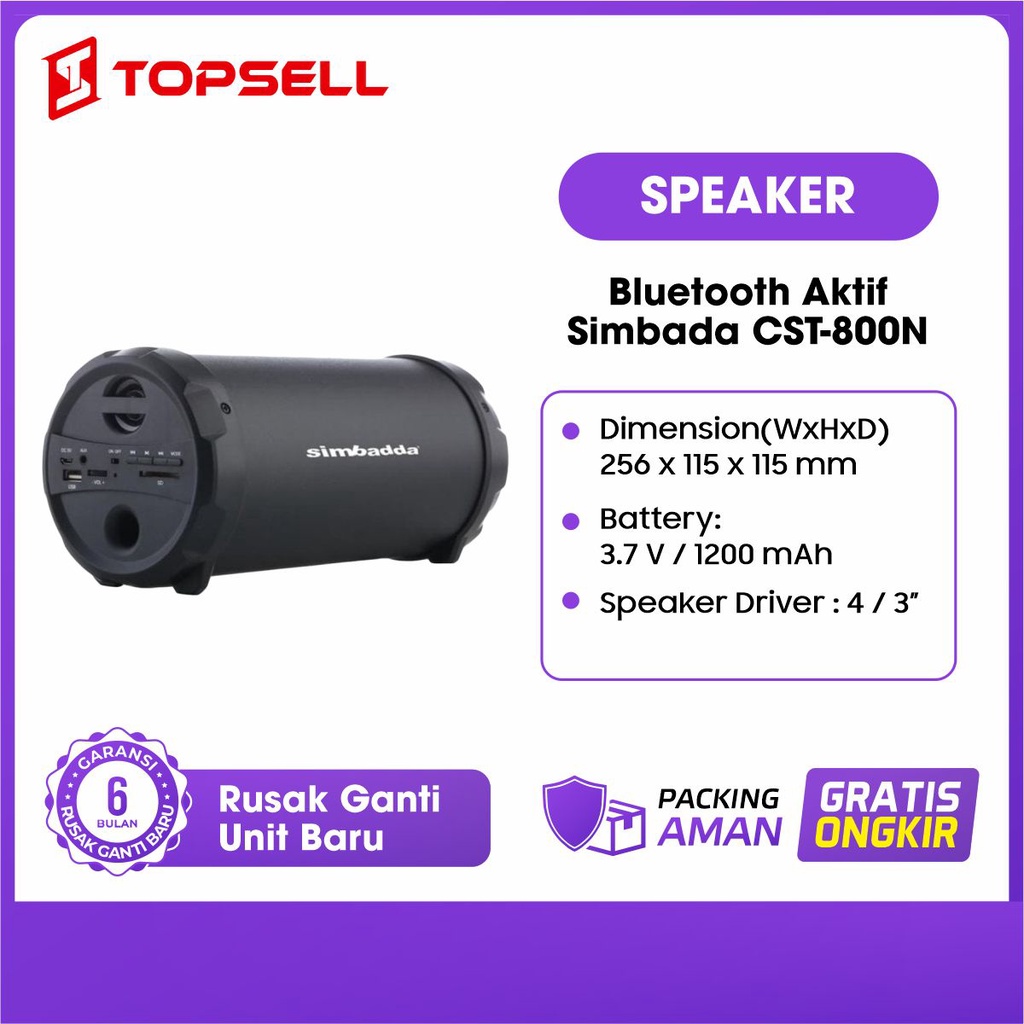 Jual Speaker Bluetooth Simbadda CST 800N Music Player Power Sound ...