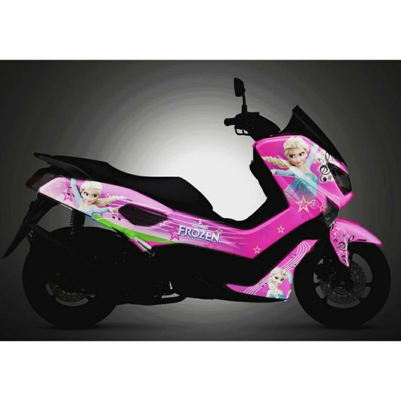 Jual DECAL VARIASI MOTOR YAMAHA NMAX LAMA,MOTIF FROZEN PINK CANTIK ...