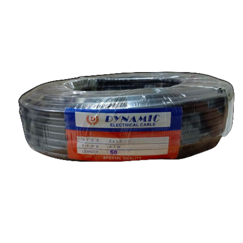 Jual kabel serabut dinamyc 2 x 1,5mm kabel nyyhy hitam 1 roll 45 meter | Shopee Indonesia