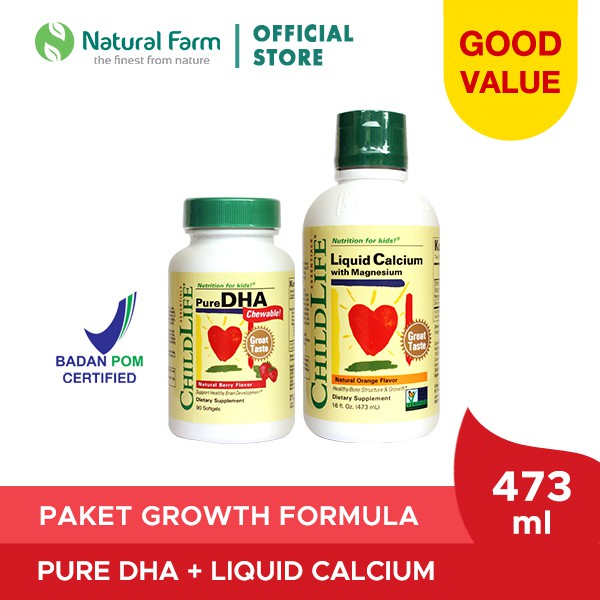 Jual Childlife Pure DHA + Liquid Calcium [Paket Growth Formula] | Shopee Indonesia