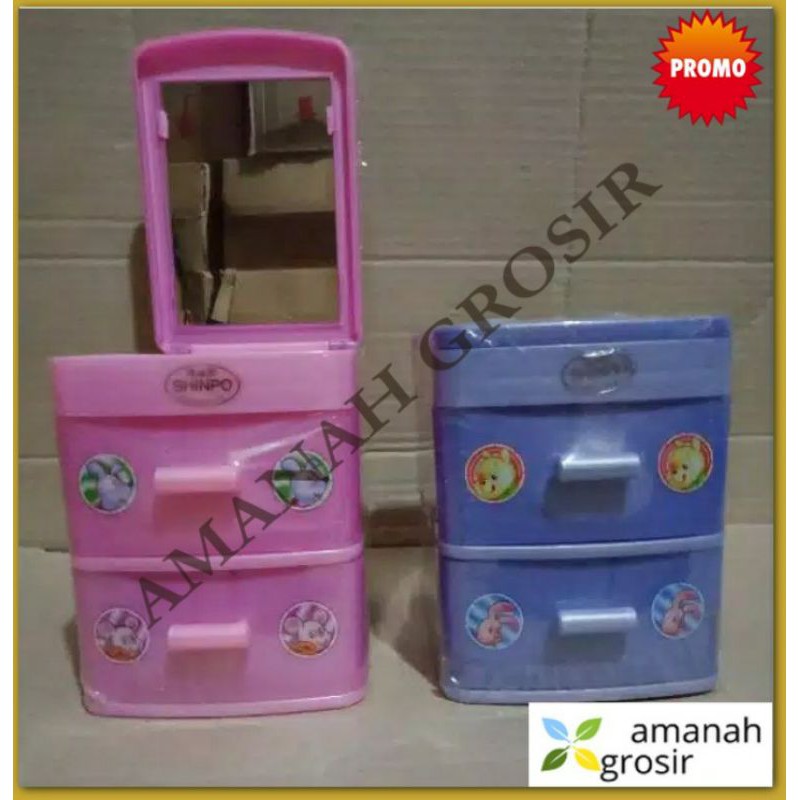 Jual Laci mini tempat cosmetik container shinpo 311 C3 susun 3 laci ...