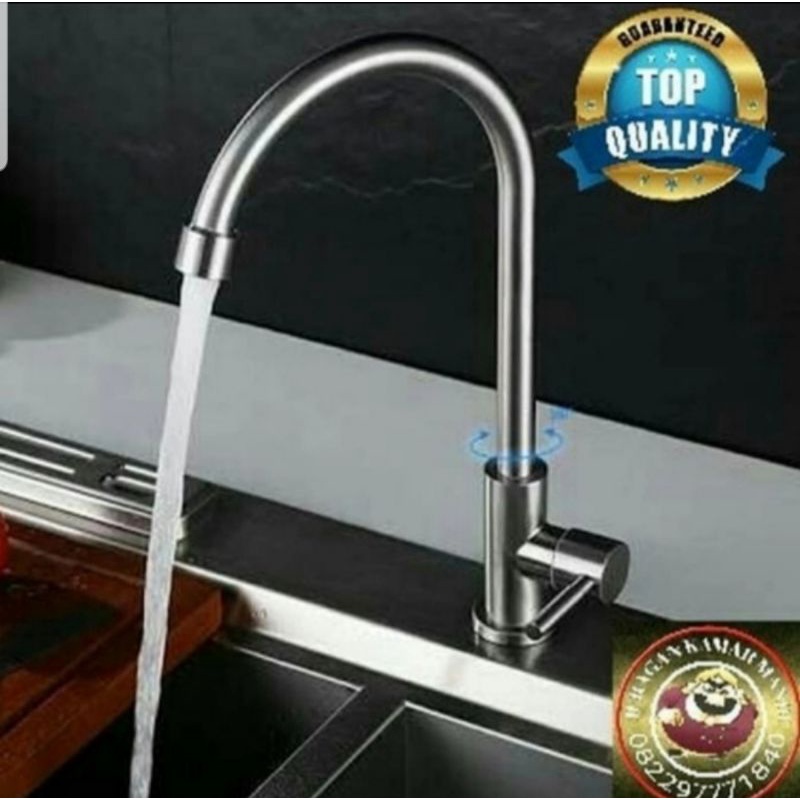 Jual KRAN PIPA STAINLESS/ KRAN SINK STAINLESS | Shopee Indonesia