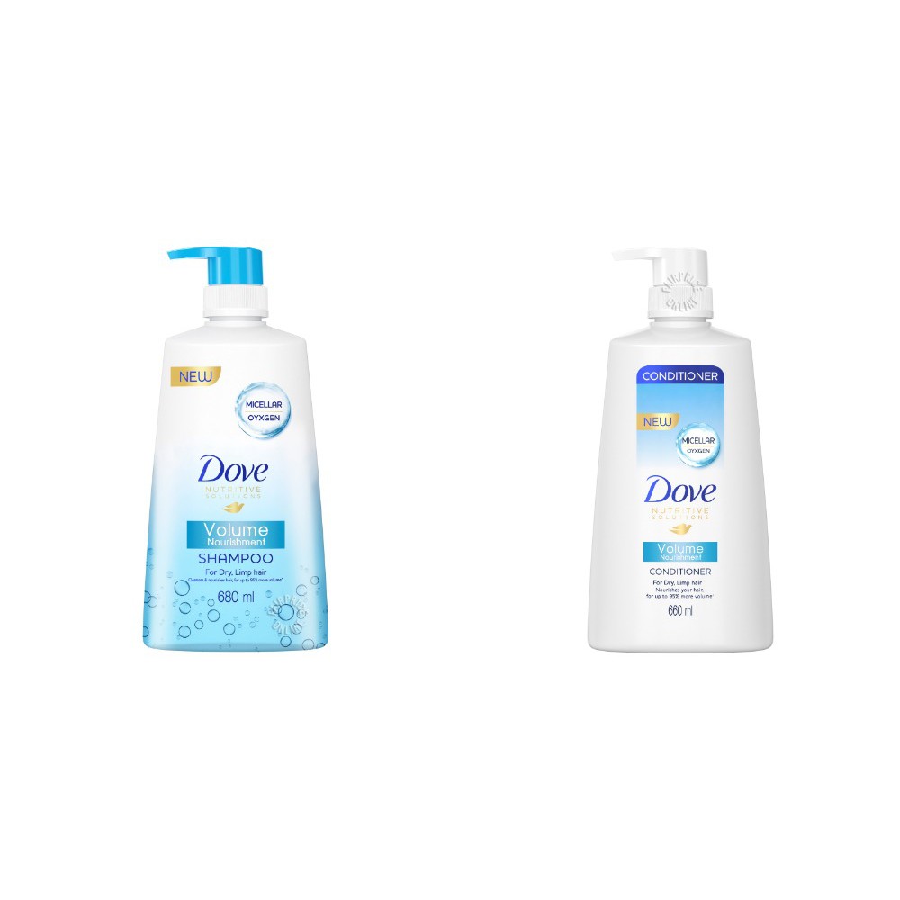 Jual NEW Dove Shampoo Conditioner Volume Nourishment 680ml - Singapore ...