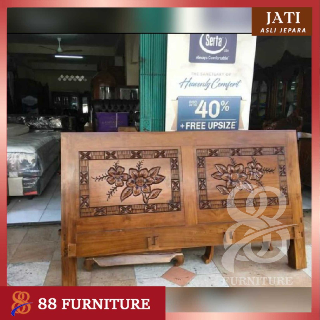 Jual Divan Dipan Sandaran Kepala Ranjang Jati Minimalis | Shopee Indonesia